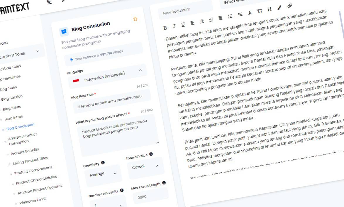 BrainText.AI – Nulis Konten Apapun Jadi 10x Lebih Cepat!